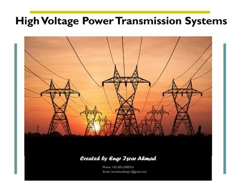 Pdf High Voltage Power Transmission Systems