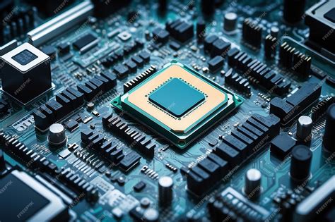 Premium Photo Circuit Board Technology Background Central Computer