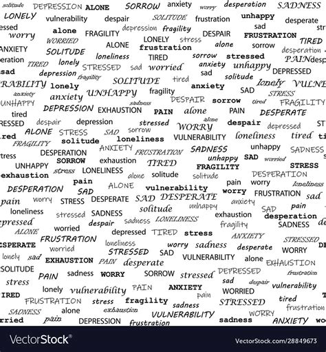 Typography Seamless Pattern With Negative Vector Image