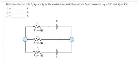 Solved Determine The Currents I I And I For The Chegg Com