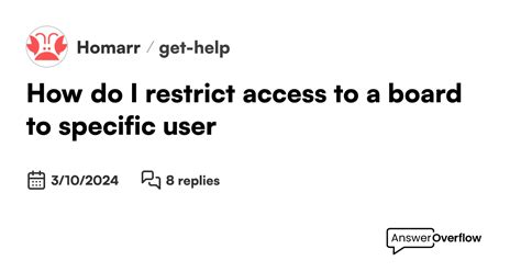How Do I Restrict Access To A Board To Specific User Homarr