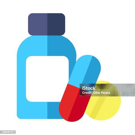 백색 배경에 약물 알 약과 캡슐 플랫 스타일의 벡터 일러스트레이션 병에 대한 스톡 벡터 아트 및 기타 이미지 병 영양제 컴퓨터 그래픽 Istock