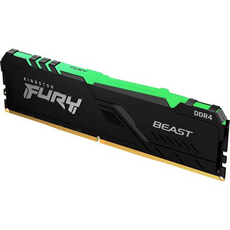 قیمت و خرید رم کامپیوتر Ddr4 دو کاناله 3200 مگاهرتز Cl16 کینگستون مدل Fury Beast Rgb ظرفیت 16