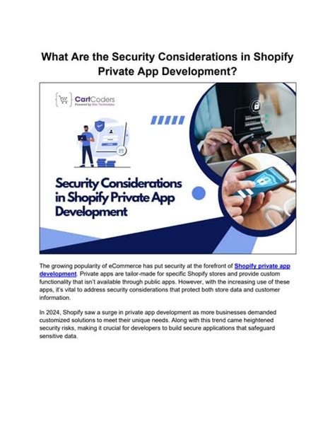 Essential Security Practices For Shopify Private App Development Pdf