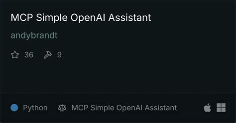 Mcp Simple Openai Assistant Glama