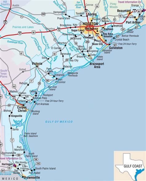 Map Of Texas Gulf Coast Map ~ Texas Gulf Coast Beaches Beaches And