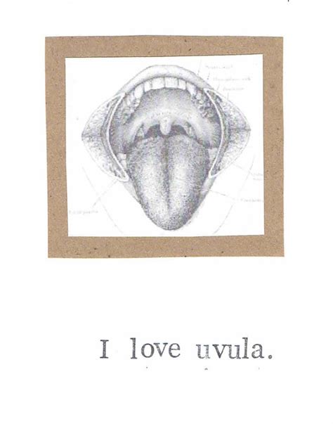 I Love Uvula Anatomy Valentine Valentines Day Card Funny Weird Vintage Science Humor