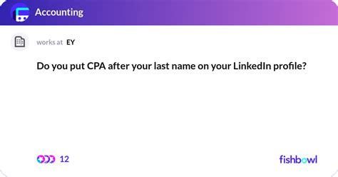Do You Put CPA After Your Last Name On Your Linked Fishbowl