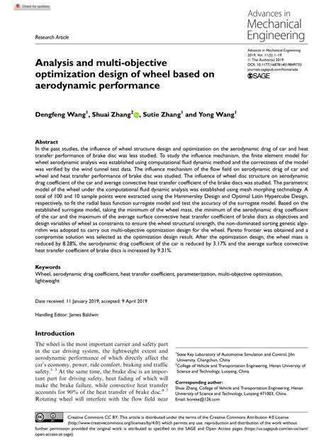 Pdf Analysis And Multi Objective Optimization Design Of Wheel Based