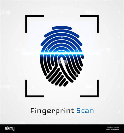 Finger Print Scanning Identification System Biometric Authorization And Business Security