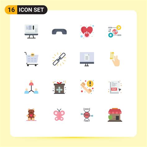 User Interface Pack Of 16 Basic Flat Colors Of Pertinent Idea Off Business Love Editable Pack Of