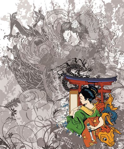 일본 배경 벡터 Ai Eps Uidownload