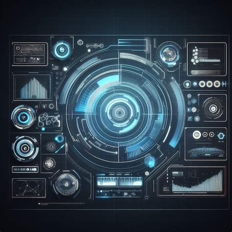Premium Photo UI HUD Screen Tech System Innovation Concept Background