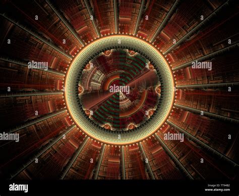 Fractal Radiation Series Abstract Background Made Of Radial Geometric Forms And Abstract