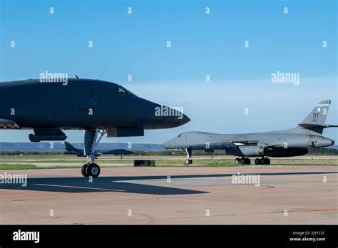 Three B 1b Lancers Prepare To Takeoff At Dyess Air Force Base Texas