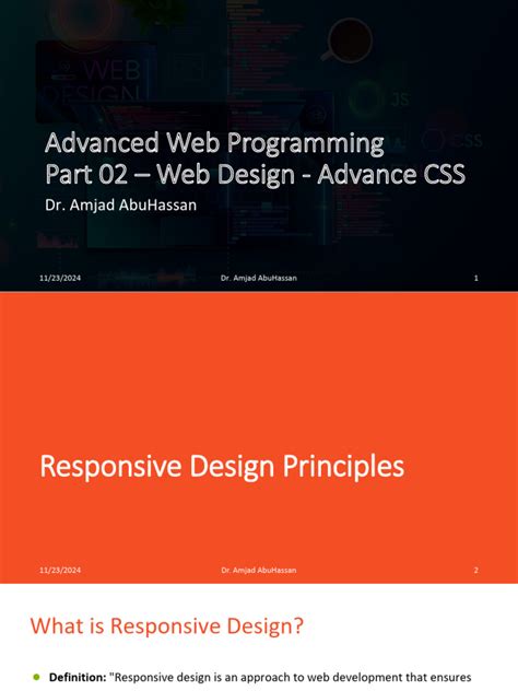 Part 02 Web Design Advance Css Pdf Responsive Web Design Web Development