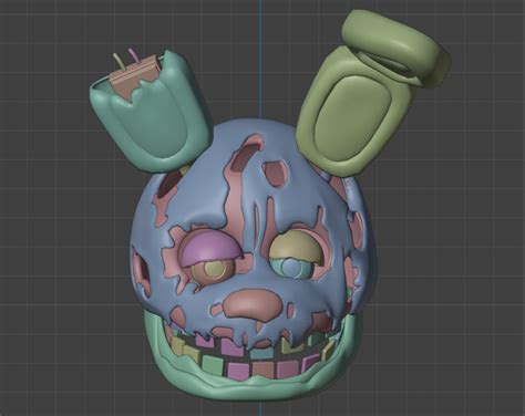 🎬 Springtrap Fnaf 2 Movie Head Cosplay Prototype・ Stl File For 3d