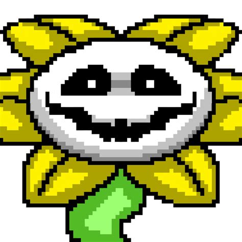 Flowey Pixel Art Grid