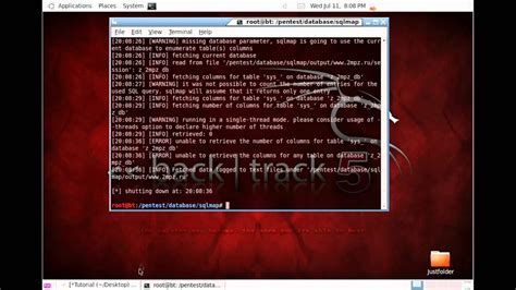 BackTrack TUTORIAL SQLMap YouTube