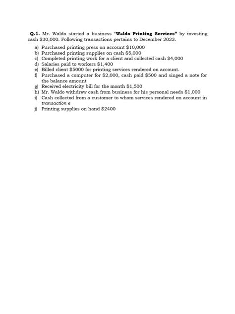 Analysis Of Business Transactions Pdf Debits And Credits Economies