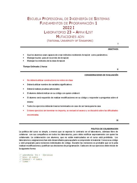 Laboratorio 23 Arraylist 2021 2022 Pdf Java Lenguaje De Programación Adn