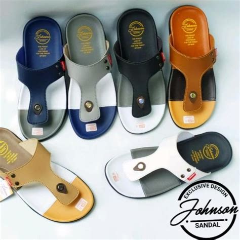 Jual Hati Hati Barang KW Sandal Pria Jepit Terbaru JOHNSON Tiga Warna
