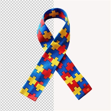 Autism Ribbon Campaign Png Premium Ai Generated Psd