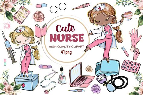 Cute Nurse And Doctor Clipart Bundle Graphic By Magic Rabbit · Creative