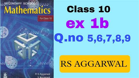 rs aggarwal class 10 chapter 1 class 10 maths rsaggarwal ex 1b qno 5 to 9 in hindi and