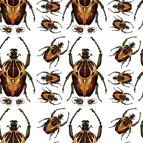 Beetle Bug Seamless Pattern 304109 Vector Art At Vecteezy