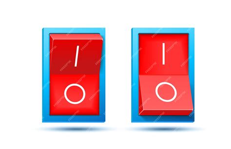 Premium Vector On Off Switch Button Ui Isolated White Background Vector Illustration