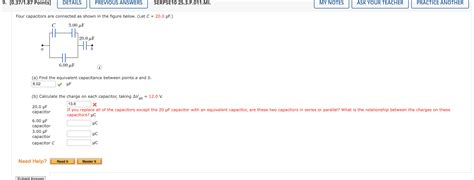 Solved Four Capacitors Are Connected As Shown In The Figure