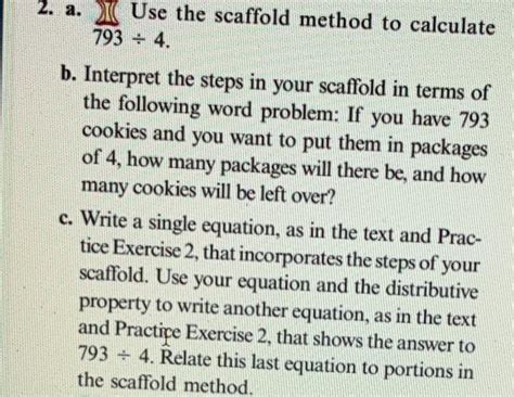 Solved 2 A I Use The Scaffold Method To Calculate 793 4