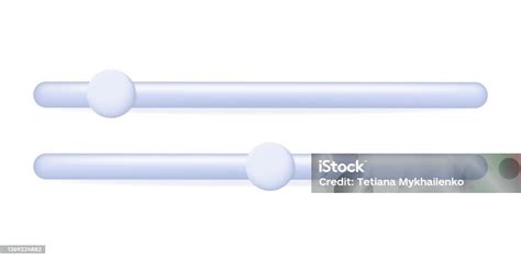 3d Slider Bar Vector Illustration Scrollbar Volume Brightness Panel Switch Control Concept