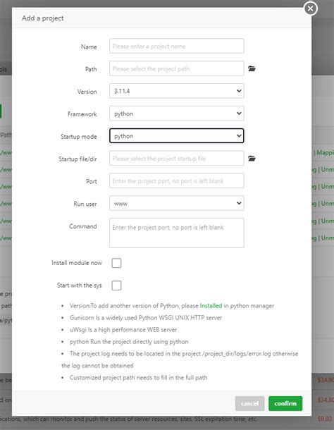 Streamlit Configuration On Python Manager Aapanel Free Hosting Control Panel One Click Lamp