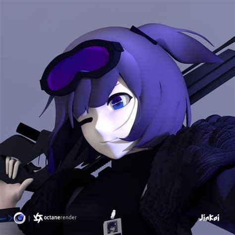 Andreana 3d Model Practice Rarknights