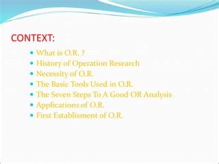 Operations Research PPT