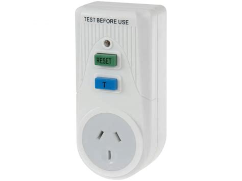 Portable Residual Current Device Rcd Single Outlet Safety Switch 10a 240v