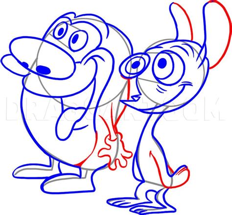 How To Draw Ren And Stimpy Step By Step Drawing Guide By Dawn Artofit