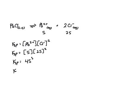 Solved The Molar Solubility Of Pbcl2 In Pure Water Is 1 62 X 10 2 M Calculate Its Ksp