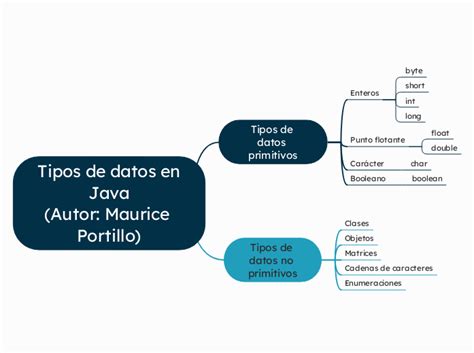 Tipos De Datos En Programacion Java Mapa Mental Mindomo
