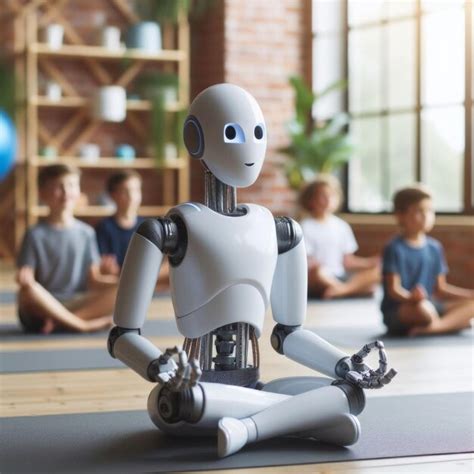 Robot Trainer Your Personal Fitness Assistant Premium Ai Generated Image