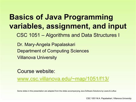 Pdf Basics Of Java Programming Variables Assignment And Inputmap1051f1302javabasicspdf