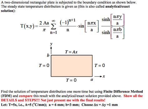 Solved Find The Solution Of Temperature Distribution One