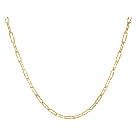 Gold Paperclip Link Chain Necklace In 14 Karat Gold 14 Karat Gold