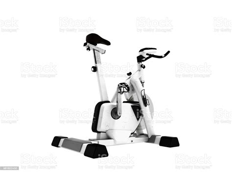 현대 흰색 검은 삽입 운동 자전거 3d 렌더링 흰색 바탕에 그림자 굴리기에 대한 스톡 사진 및 기타 이미지 굴리기 모션 바퀴 Istock