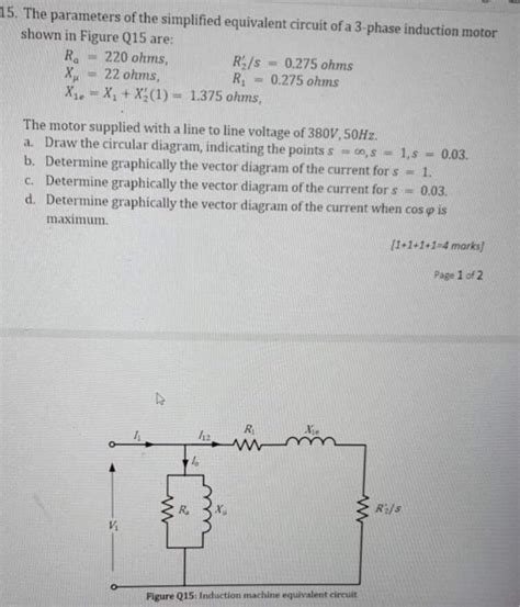 15 The Parameters Of The Simplified Equivalent