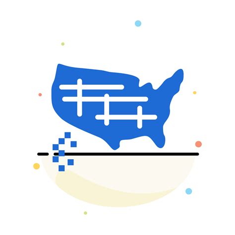 Map States United Usa Abstract Flat Color Icon Template 15638221 Vector