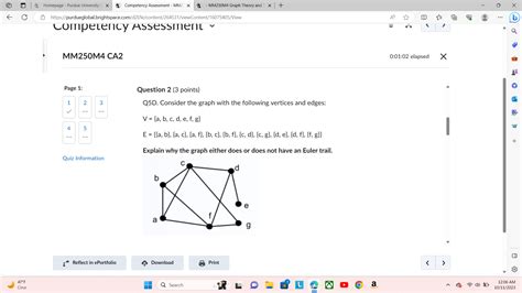 Question 2 Options Four Vertices A B D And E Have Odd Degree Therefore