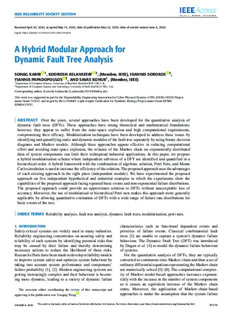 Pdf A Hybrid Modular Approach For Dynamic Fault Tree Analysis